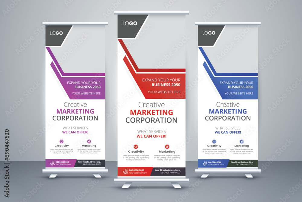 Corporate Roll Up Banner For Business, Modern And Creative X Banner ...