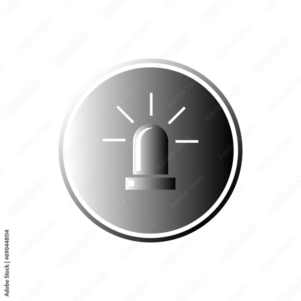 Emergency Light Icon. Fire Brigade. Alert, Ambulance Symbol. Applied ...