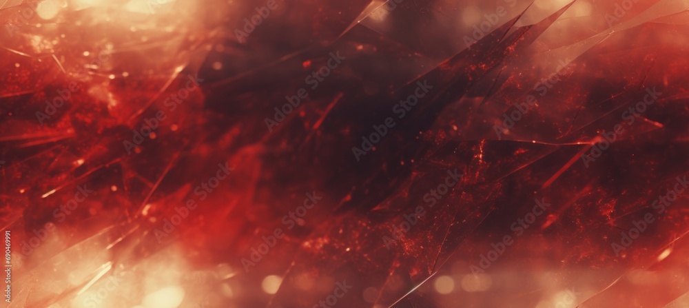 Red grunge lens flare film effect background. Generative AI technology ...