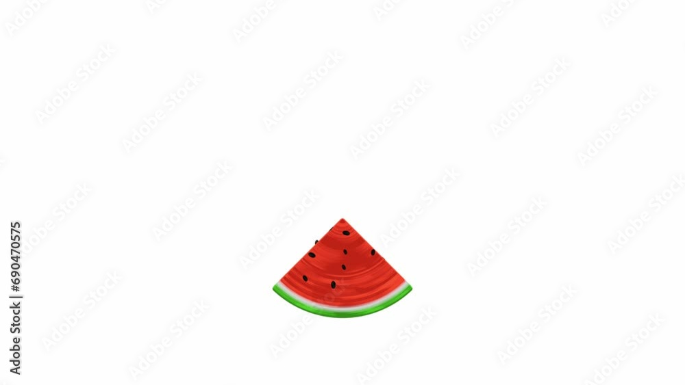 3d illustration of Palestine flag with slice of watermelon as a Symbol ...