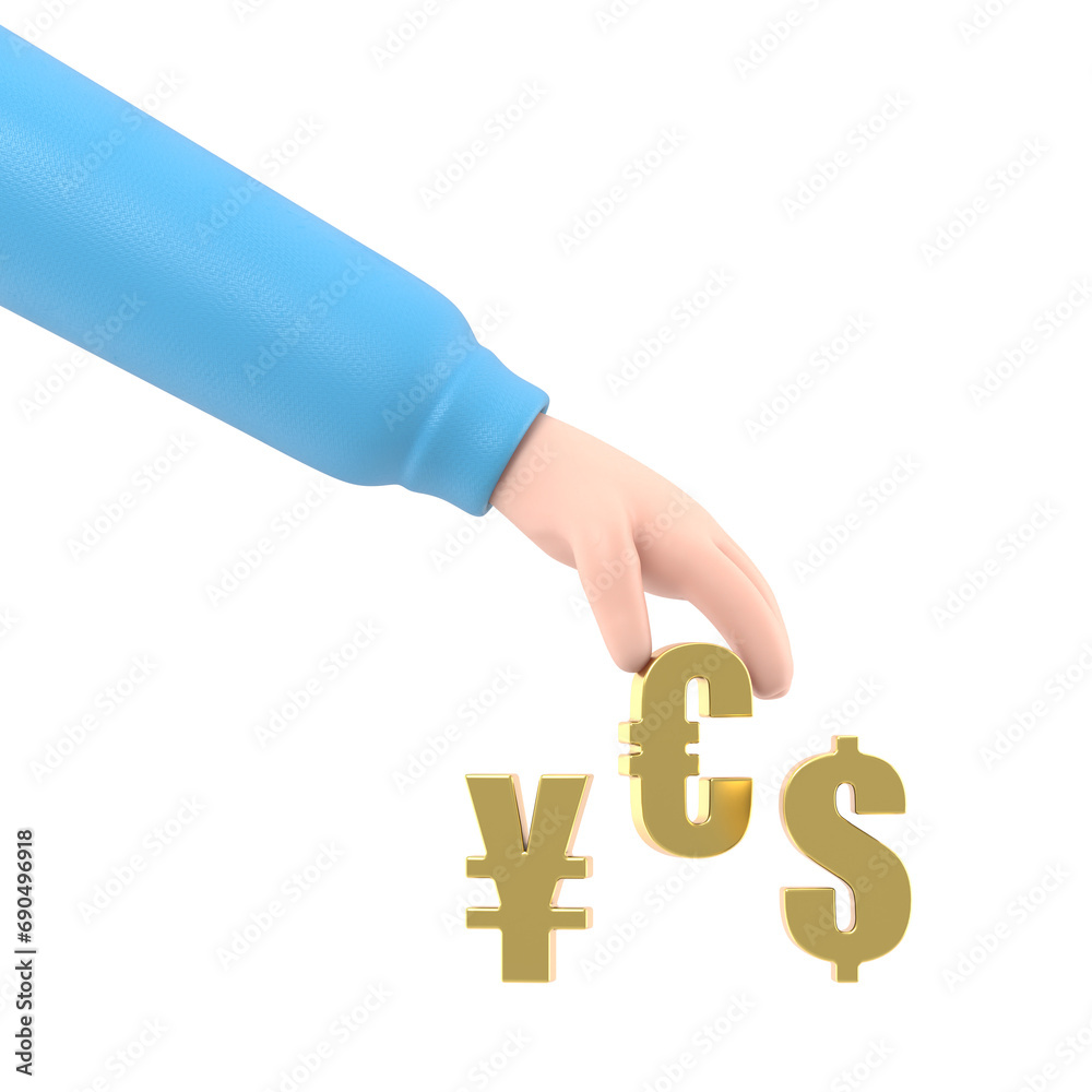 Transparent Backgrounds Mock-up.3d hand and currency sign yes concept ...