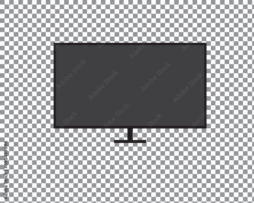 Flat TV screen realistic vector design. Monitor realistic illustration ...