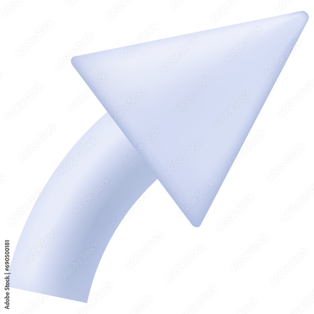 Stockvector Isolated up arrow 3d, path pointer or direction icon ...