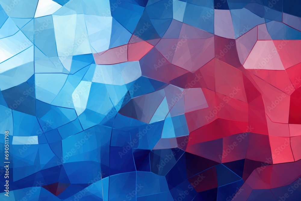 a blue and red abstract background with a red square in the middle of ...