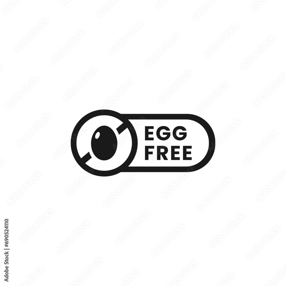 Egg free label or Egg free sign vector isolated. Best egg free label ...