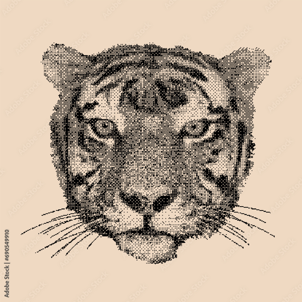 Tiger head. Large detailed tiger head. Versatile enhance digital art ...