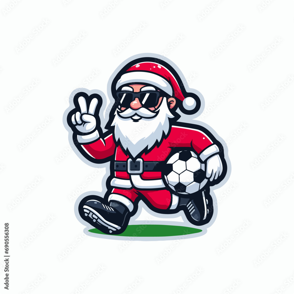 santa claus cartoon illustration of santa claus logo, santa claus ...
