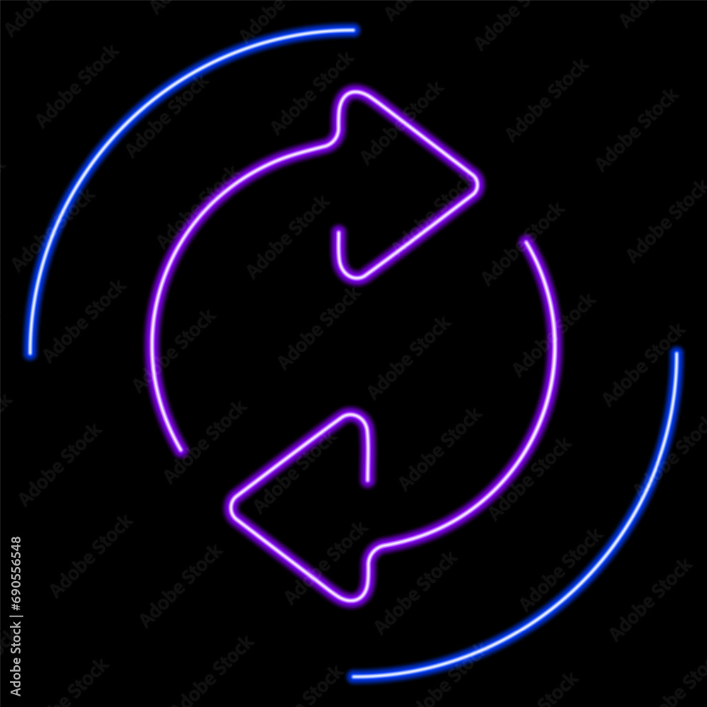 reset neon sign, modern glowing banner design, colorful modern design ...