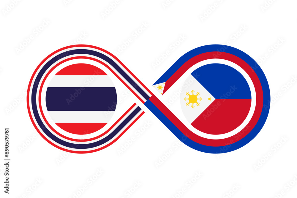 unity concept. thai and filipino language translation icon. vector ...