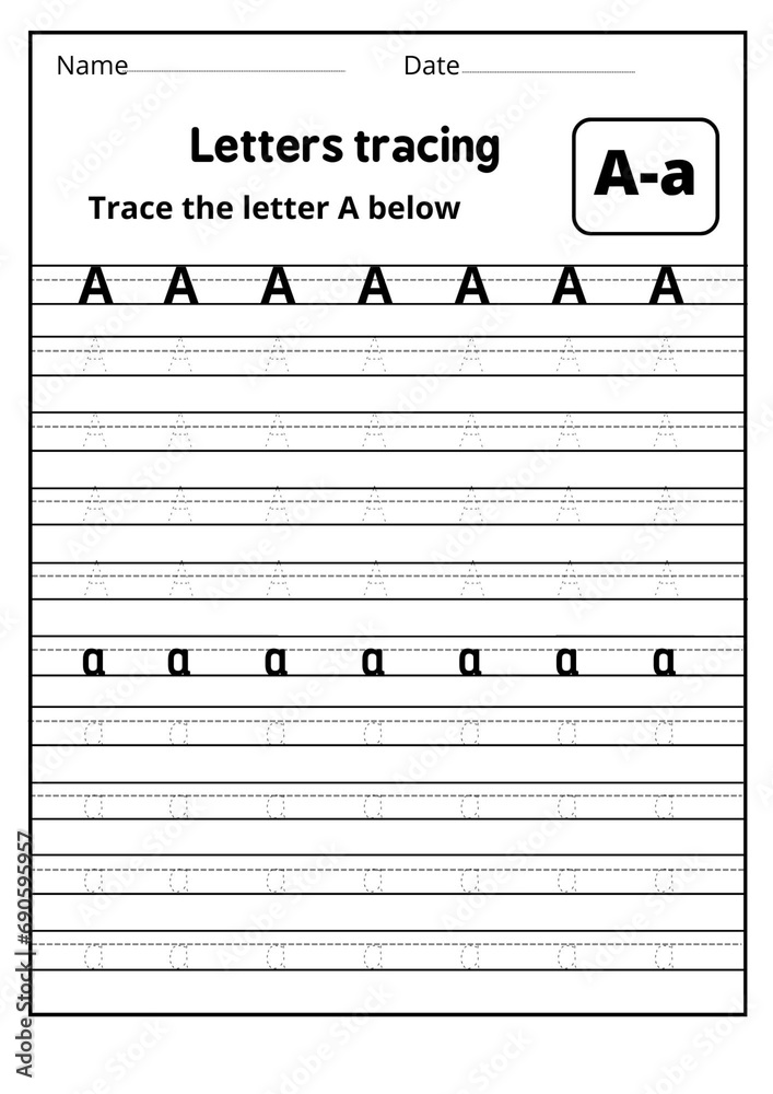 letter a worksheets for kindergarten - learning letter a activities ...
