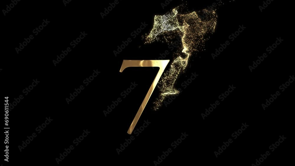 Golden number 7 from particles, numbering, seven, golden numbers, alpha ...