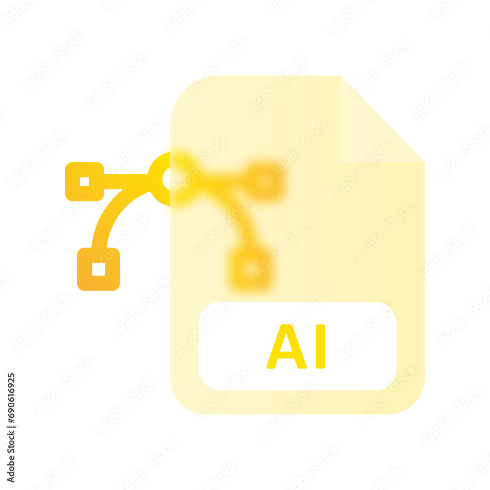 Adobe Illustrator File Formats Glassmorphism UI Icon Sign and Symbol ...