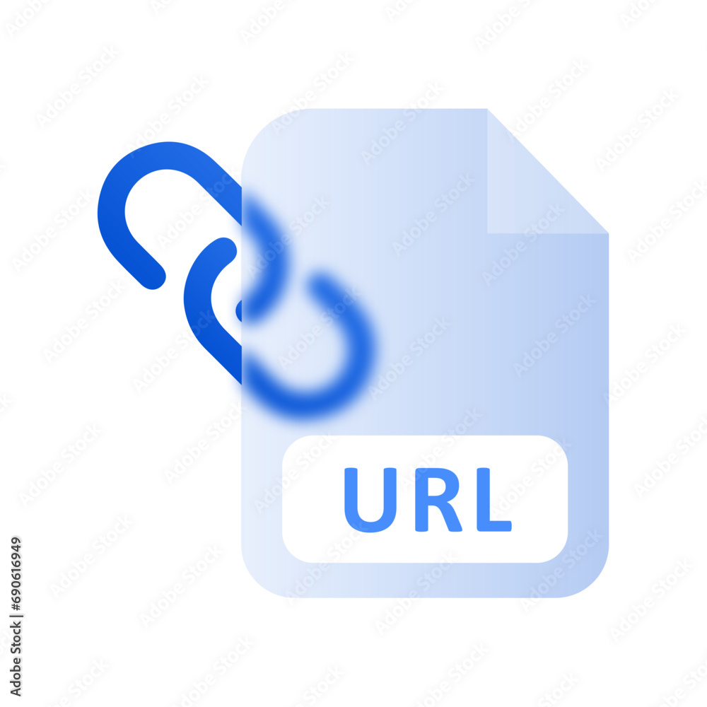 URL File Formats Glassmorphism UI Icon Sign and Symbol Design ...