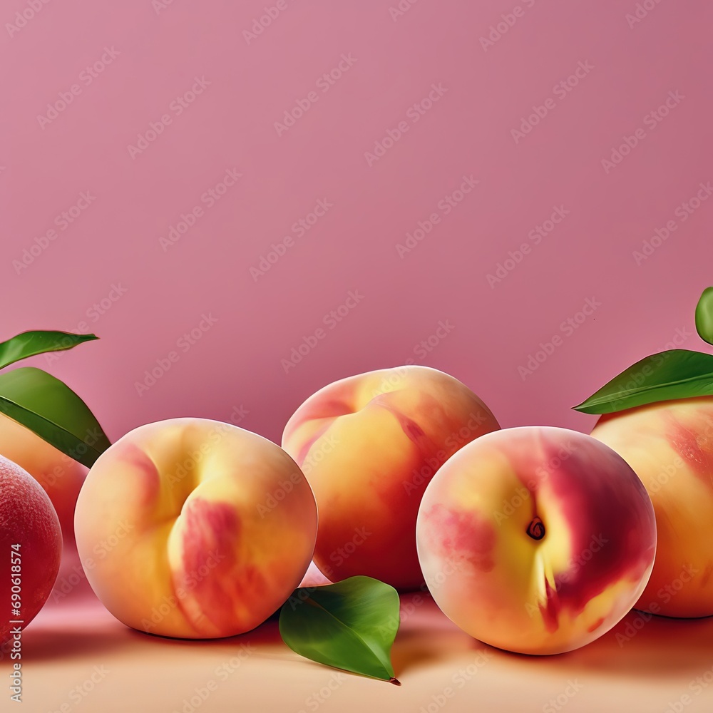 peaches background with place for text. trend color of 2024 is peach ...