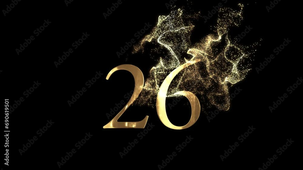 Golden number 26 from particles, numbering, twenty six, golden numbers ...