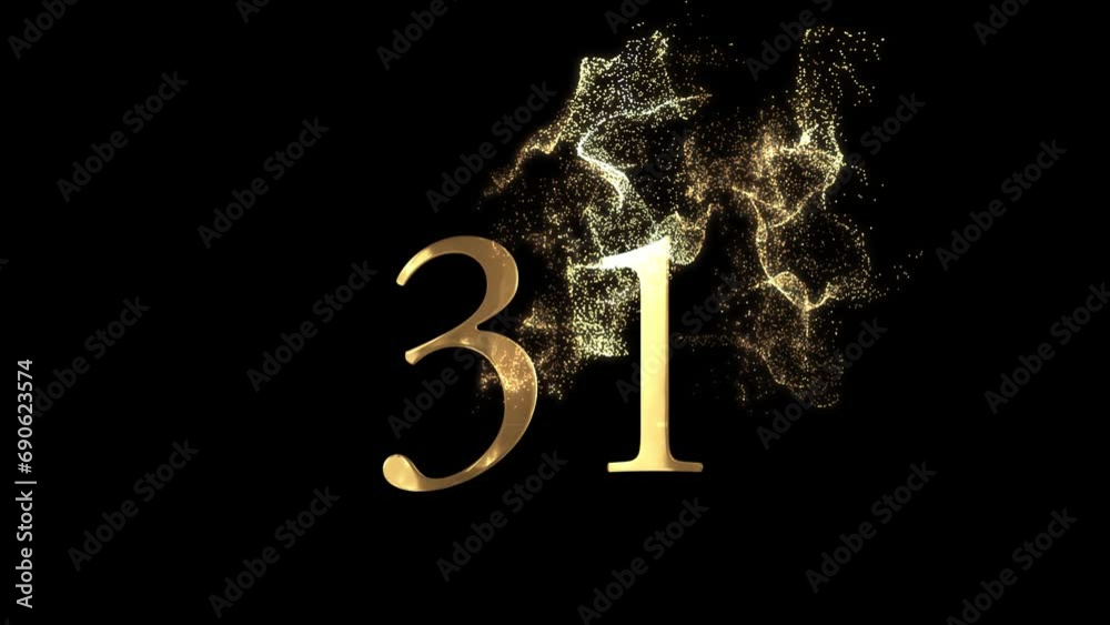 Golden number 31 from particles, numbering, thirty one, golden numbers ...