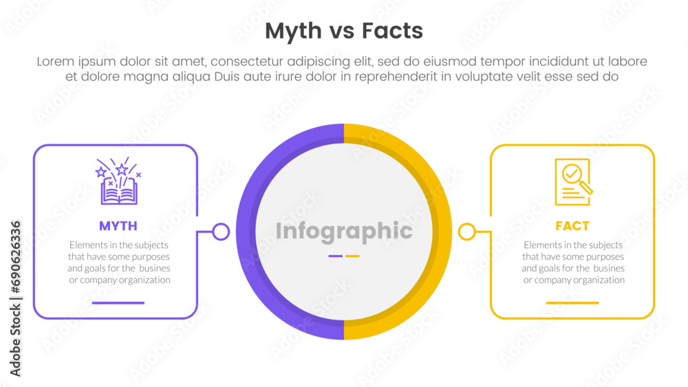 fact vs myth comparison or versus concept for infographic template ...