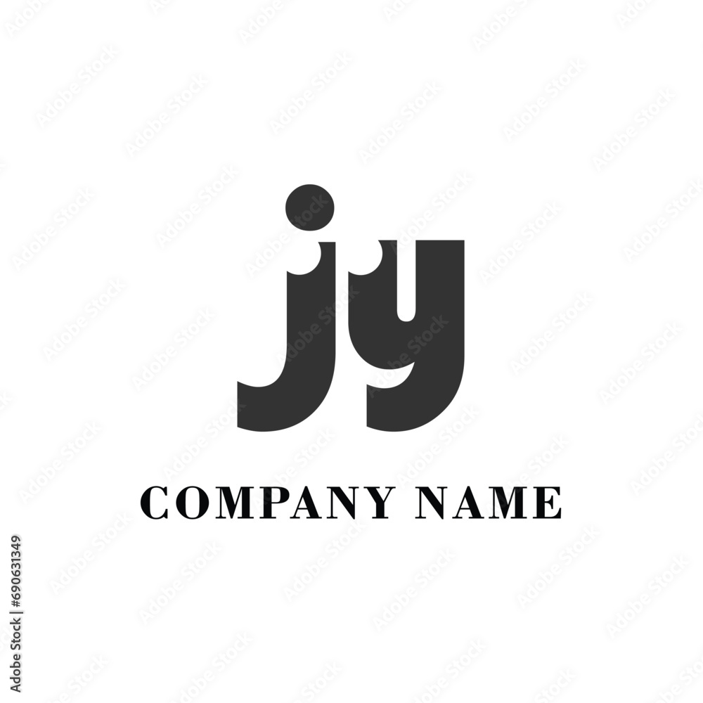 JY Initial logo elegant logotype corporate font idea unity Stock Vector ...