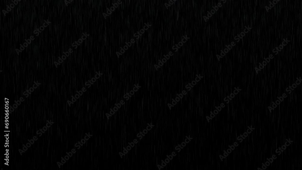 4K Cinematic Realistic rainfall animation overlay background in alpha ...