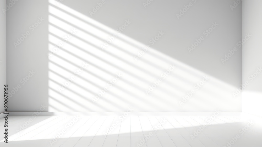 Realistic and minimalist blurred natural light windows, shadow overlay ...