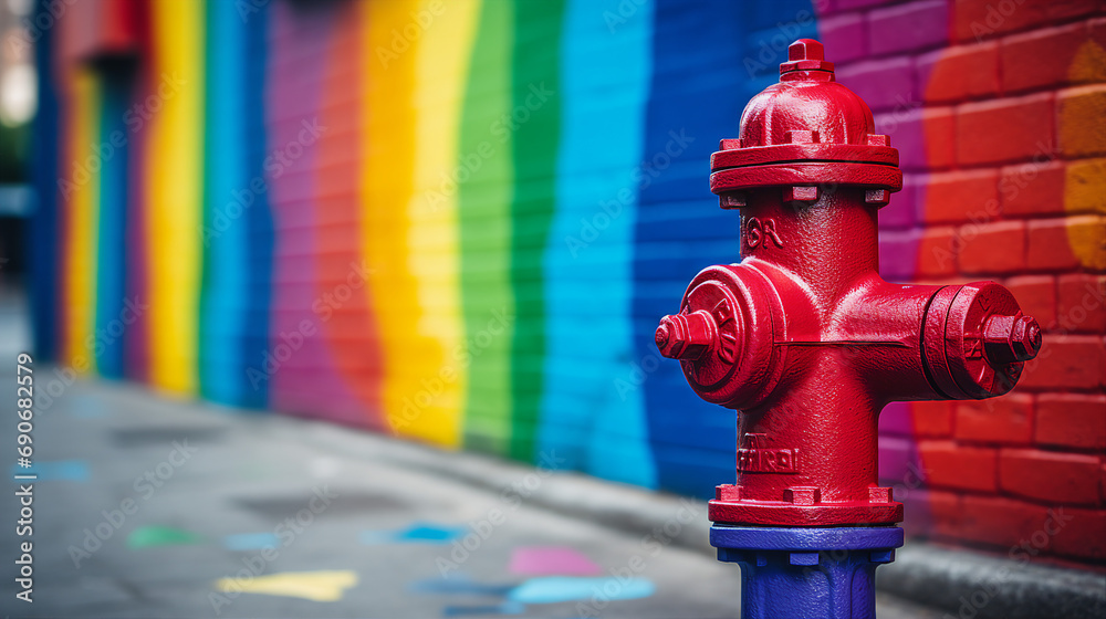 Vintage Red Fire Hydrant on Urban Street - Traditional Safety Equipment ...