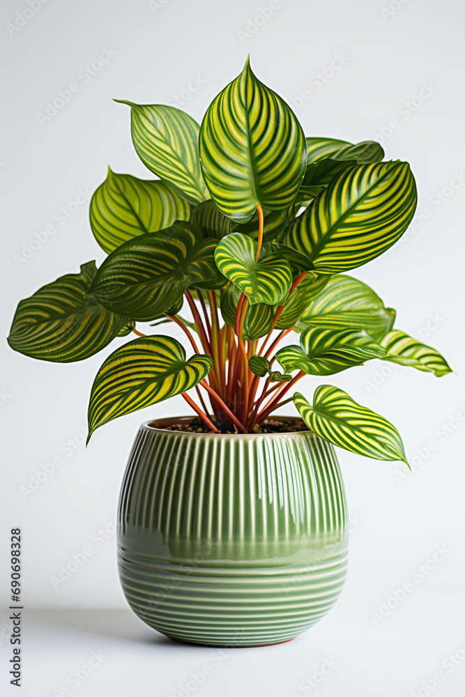 The magic of minimalism captured by a maranta plant in a simple pot ...