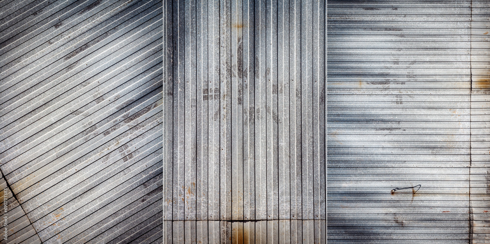 Collection of images with old rusty metal warehouse wall textures Stock ...