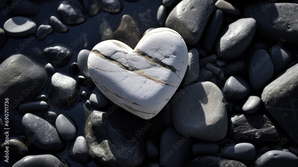 heart of stone, a symbol of unyielding emotion. Perfect for conveying ...