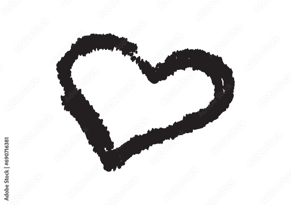 Heart illustrations drawing, Love symbol icon set, love symbol vector ...