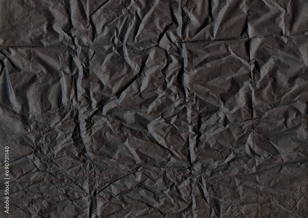 The texture of dark crumpled paper. Minimalistic background. Charcoal ...