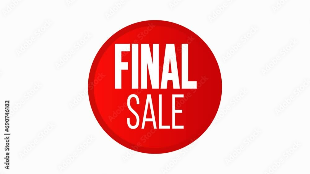 Sale Animated Tag for Marketing used for motion Graphics on White ...