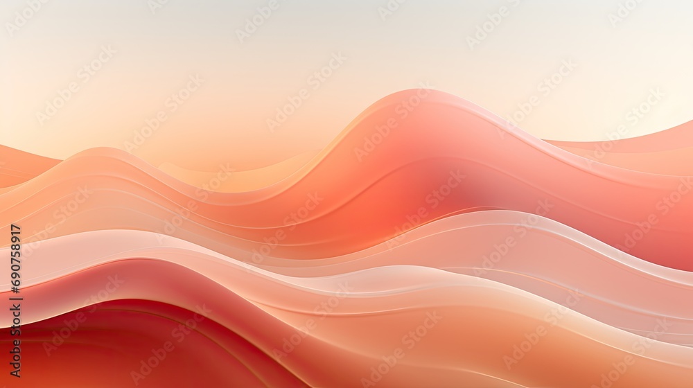 Waves of peach hues ebb and flow in this abstract design, reminiscent ...