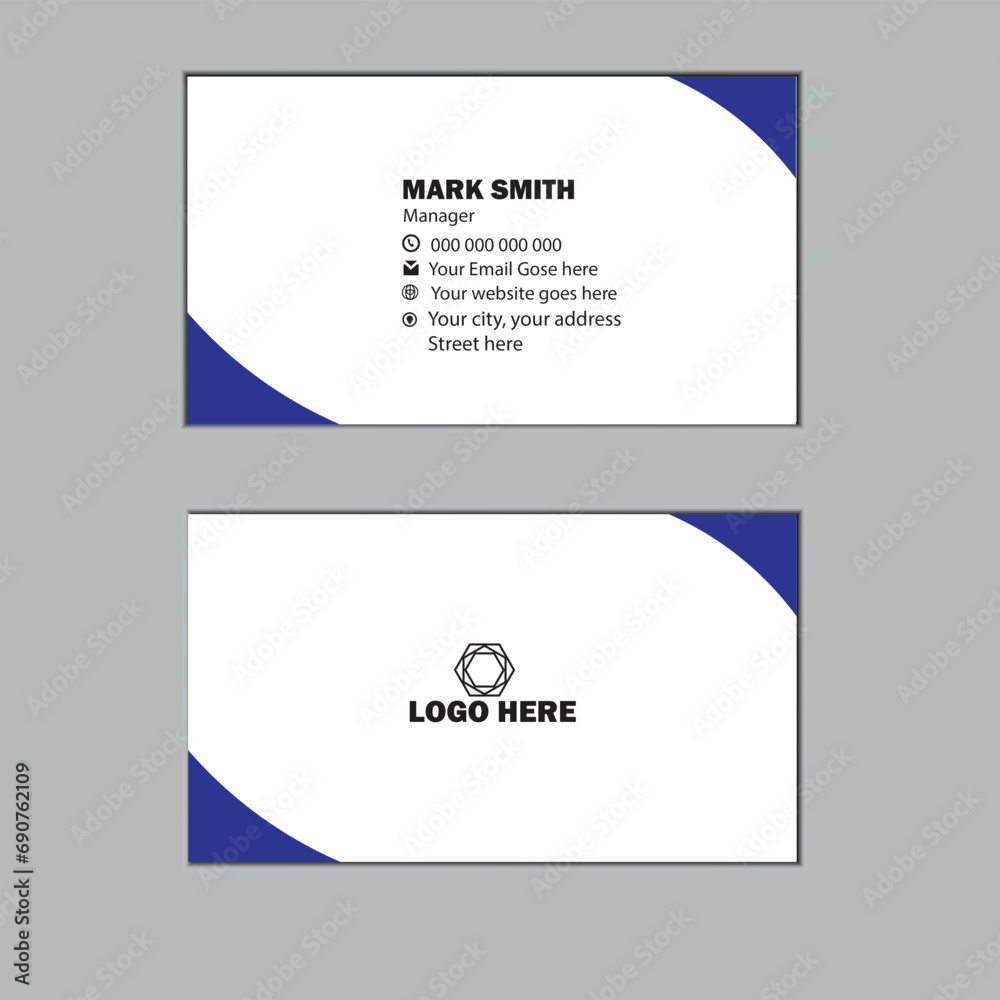 Minimal Simple Clean Business Card 2024 simple business card design ...