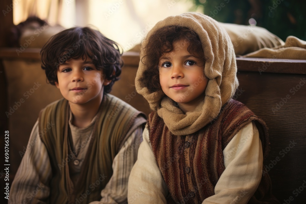Children in traditional dress, portraying the resilience and joy of ...