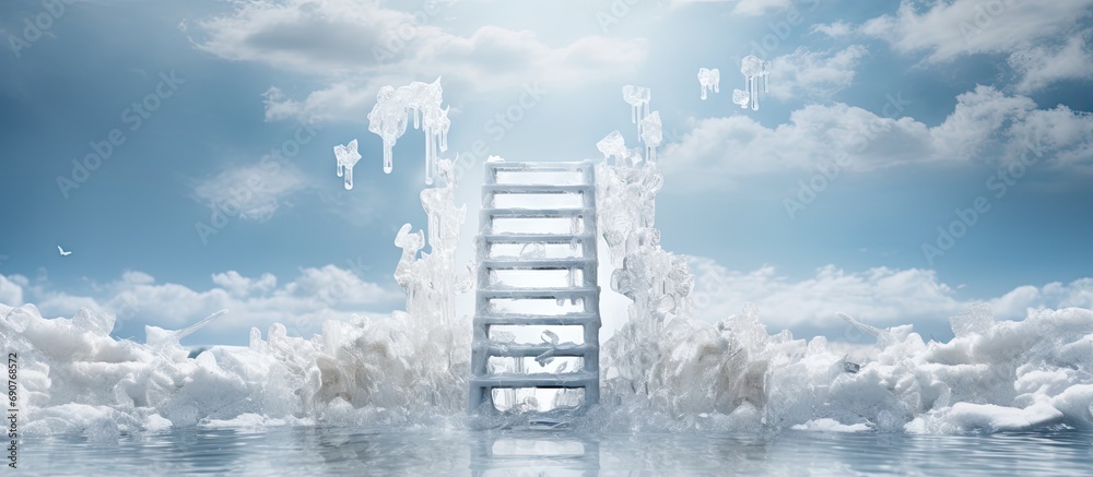 The feast of the baptism of Jesus Ladder and baptismal ice hole ...