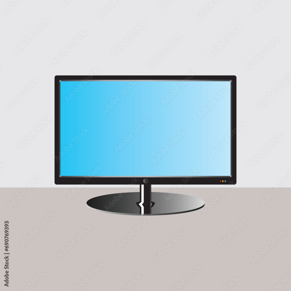 TV screen. LED and LCD 4K monitor display. LCD smart TV. Blank ...