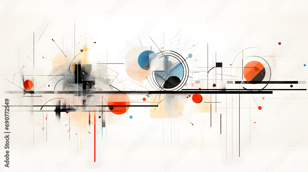 Abstract art merging past, present, and future technologies, technology ...