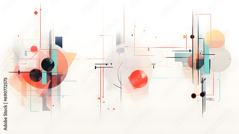 Abstract art merging past, present, and future technologies, technology ...