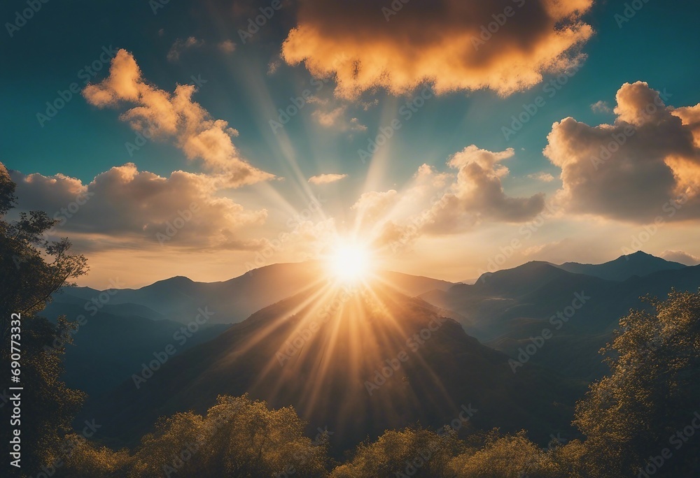 Sky Cloud Sun Light Overlays digital background digital backdrop ...