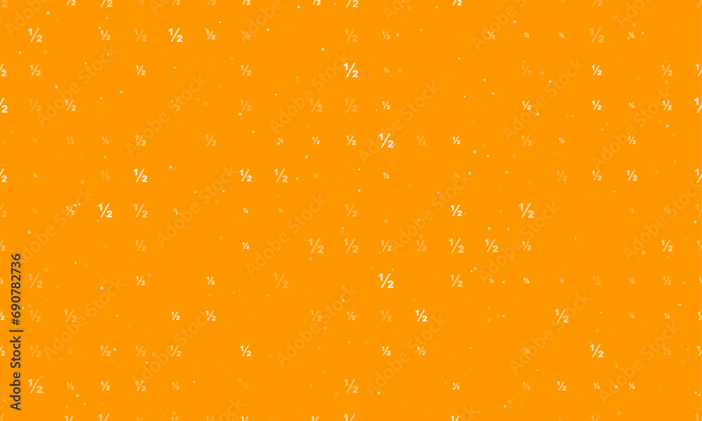 Seamless background pattern of evenly spaced white half fraction ...