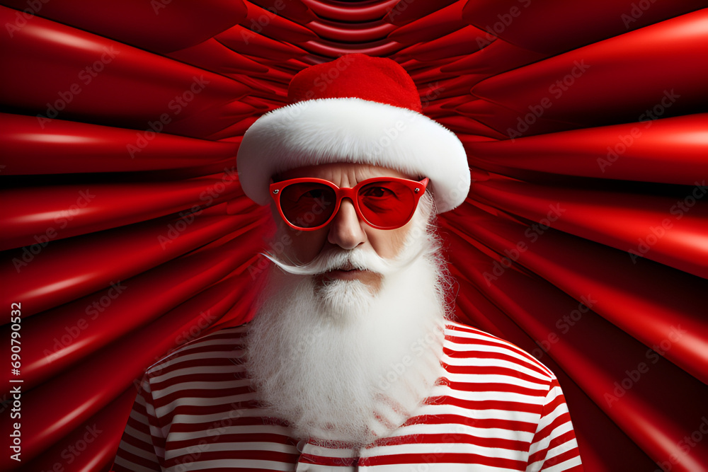 santa claus photoshop psd, in the style of op art optical illusion ...