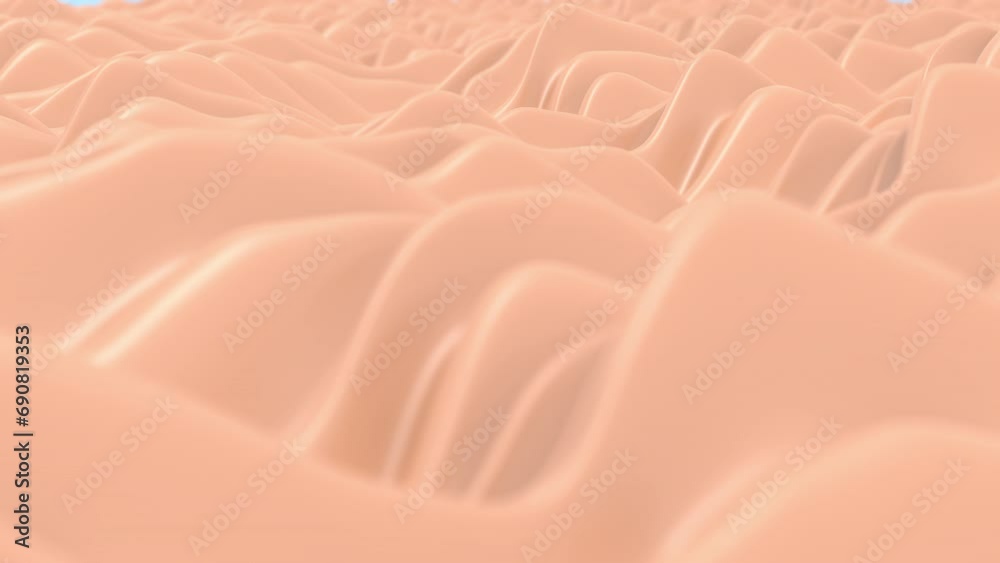 Peach fuzz Pantone Color year 2024, 3d abstract flow background ...