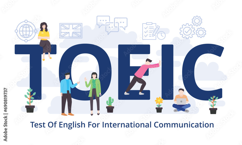 Vetor de TOEIC - Test Of English For International Communication ...