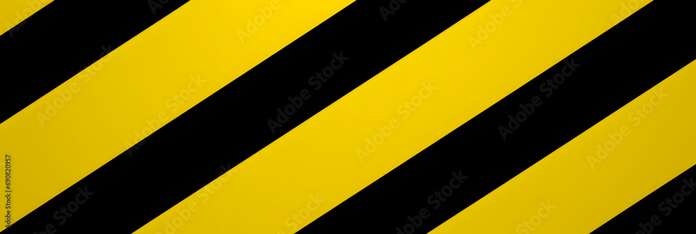 Black and yellow warning line striped rectangular background, yellow ...