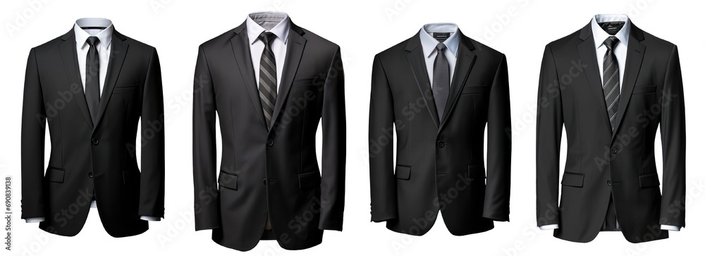 Collection of PNG. A business suit mock up black isolated on a ...