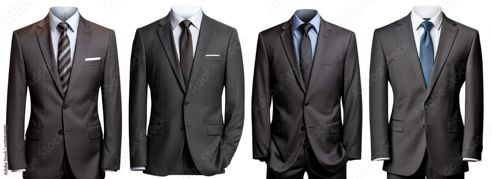 Collection of PNG. A business suit mock up gray isolated on a ...