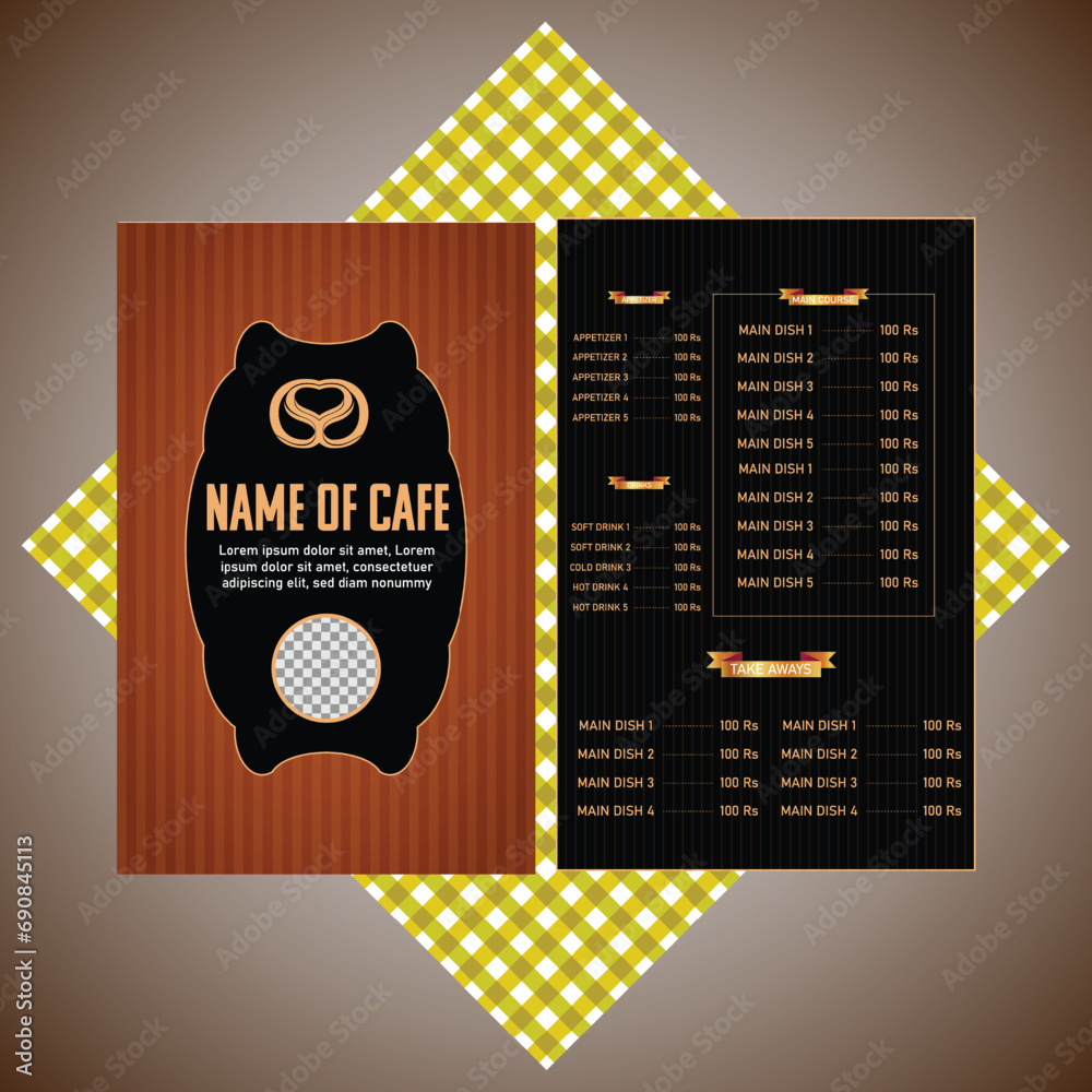 Restaurant menu modern design layout, Restaurant menu design. Vector ...