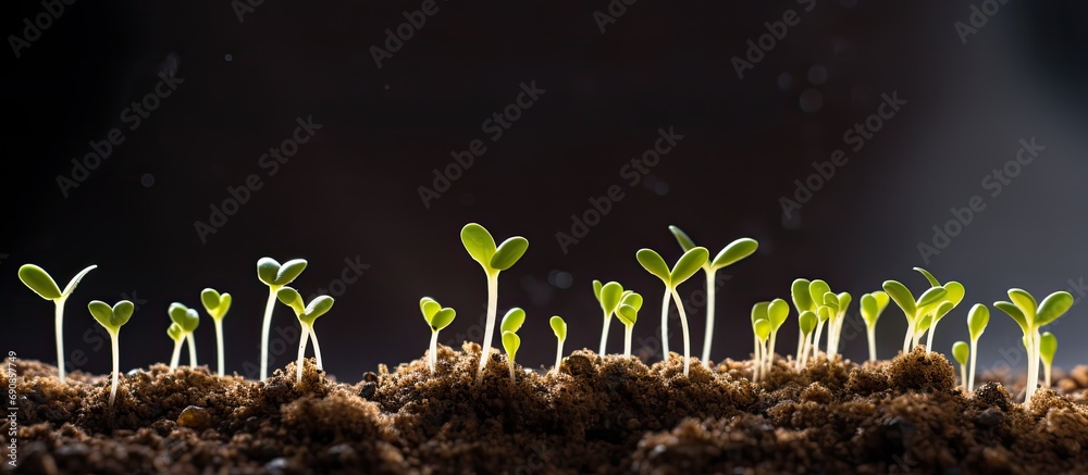 Seed germination and sprouting Stock Photo | Adobe Stock