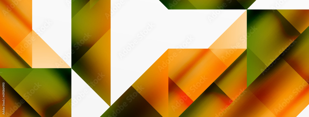 Captivating vector abstraction. Triangles interlock in mesmerizing ...