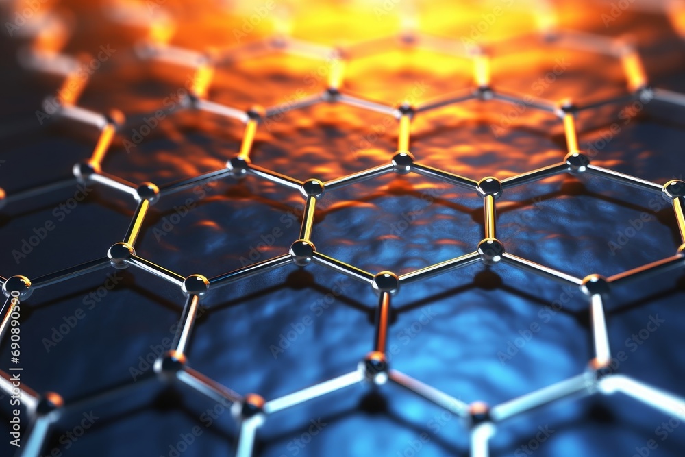 Graphene Hexagonal Atomic Connection Science Technology, Generative AI ...